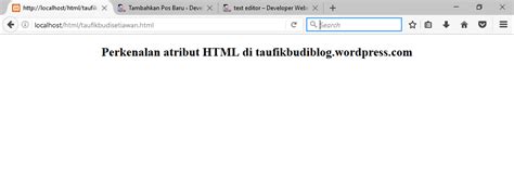 Mengenal Tag Element Atribut Html Developer Webmaster