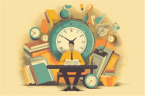 Mastering Time Management Boosting Productivity In Your Career Generative Ai Stock Illustration
