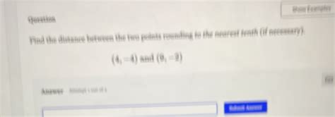 solved ba fomphes question find the distance between the two points