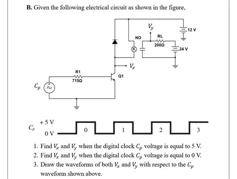 Solved B Given The Following Electrical Circuit As Shown Chegg