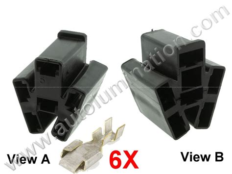 Female Connector Kit Plug Socket 6pin 02984017 Packard Delphi Aptiv 56 Series Black Gm Chevrolet
