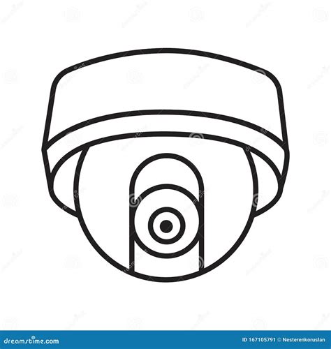 Cctv Hidden Camera Linear Icon Stock Vector Illustration Of Observe Secure 167105791