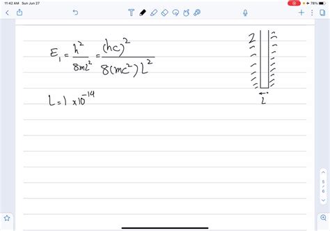 A One Dimensional Infinite Square Well Has Length 10 14 M What Are