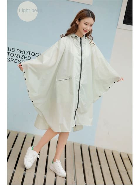 Badu Bg Голям размер наметало Дъждобран Дишащ дамски дълъг дъждобран Леко дъждобран Пончо Дамски