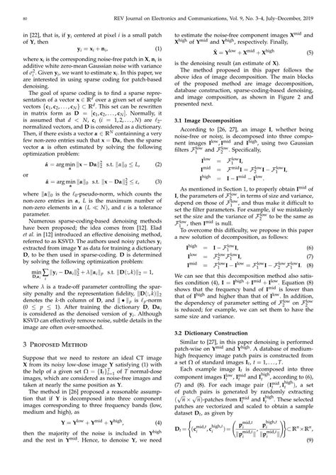 Low Dose Ct Image Denoising Using Image Decomposition And Sparse Representation