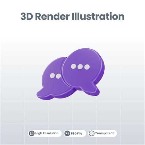 Premium Psd Speech Bubble 3d Concept Design New Message Notification Chatting