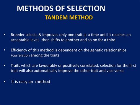 Methods Of Selection Pptx