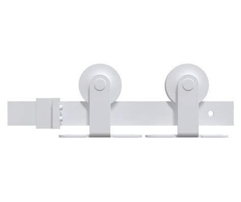 Механизъм за плъзгаща се врата 200 см стомана бял Vivre