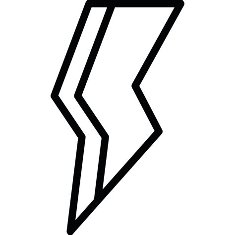 Thunder Icon Design Isolated 55141202 PNG