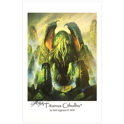Titanus Cthulhu Print Signed By Bob Eggleton Norman Rockwell Museum Store