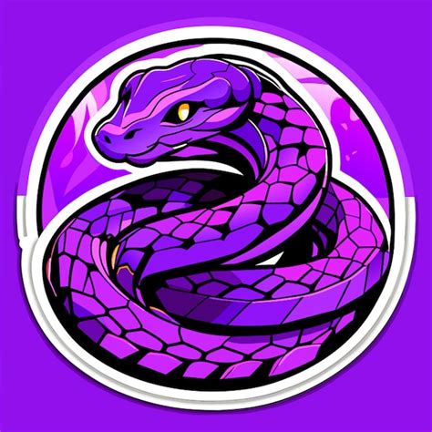 Premium Vector Amethystine Python Scrub Python Sticker Vector Illustration