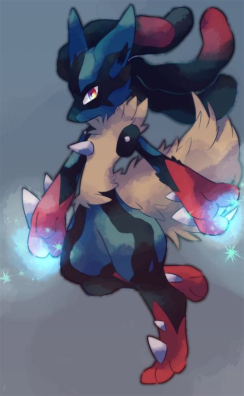 Zoroa553 Lucario Mega Lucario Nintendo Pokemon Highres Black Hair