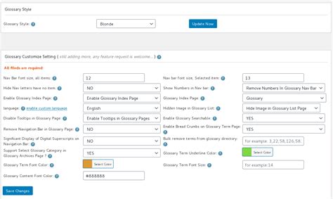 Wordpress Tooltip Glossary Plugin 1216 Glossary Setting Panel Wordpress Tooltips Plugin