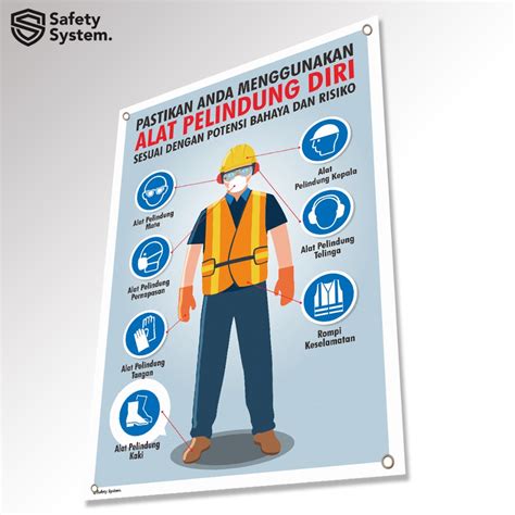 Jual Spanduk Banner Safety K3 Pastikan Anda Menggunakan Alat Pelindung Diri APD PPE Sesuai