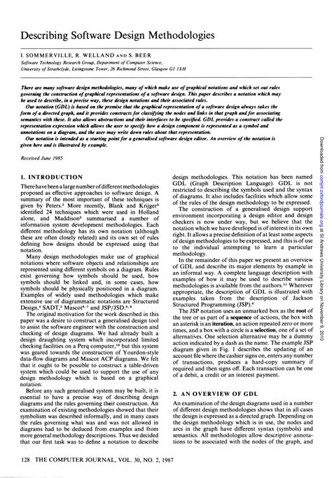 Pdf Describing Software Design Methodologies