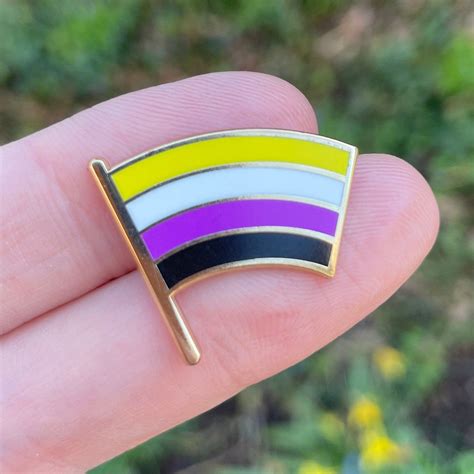 Nonbinary Flag Pin — Dissent Pins