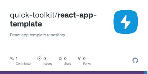 Github Quick Toolkitreact App Template React App Template Repository