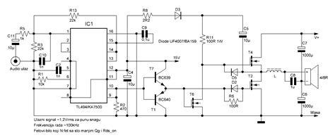 Switching Amplifier Circuit Diagram 300w Power Amplifier Cir