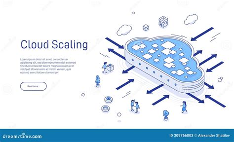 cloud scaling solution concept cloud computing technology is easy
