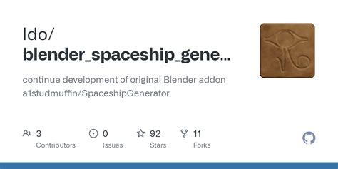 Github Ldo Blender Spaceship Generator Continue Development Of
