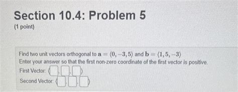 Solved Section 104 Problem 5 1 Point Find Two Unit