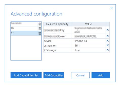 Set Desired Capabilities