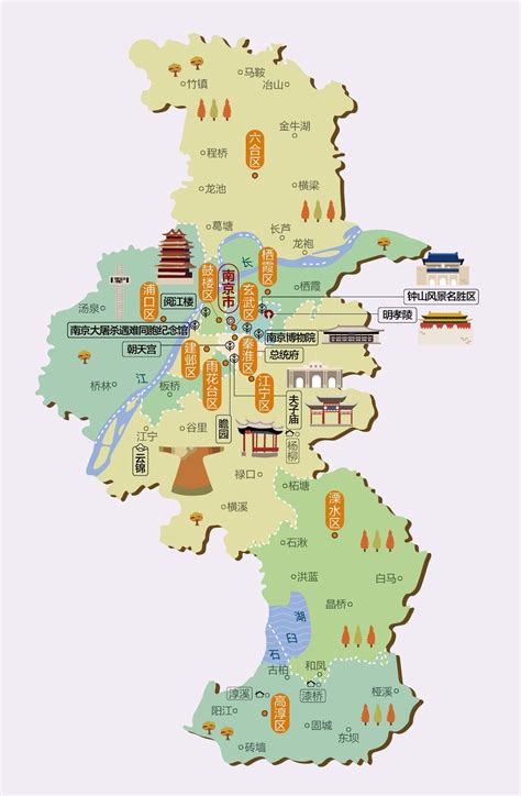 江苏省南京市旅游地图高清版 江苏地图 初高中地理网