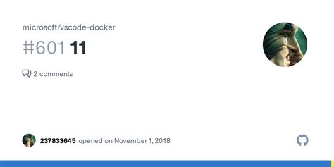 11 · Issue 601 · Microsoft Vscode Docker · Github