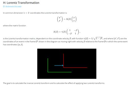 Solved H Lorentz Transformation In Common Dimension C 1
