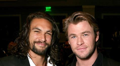 Jason Momoa And Chris Hemsworth Compare Muscle Sizes In Tiktok War