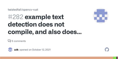 example text detection does not compile and also does not work · issue 282 · twistedfall