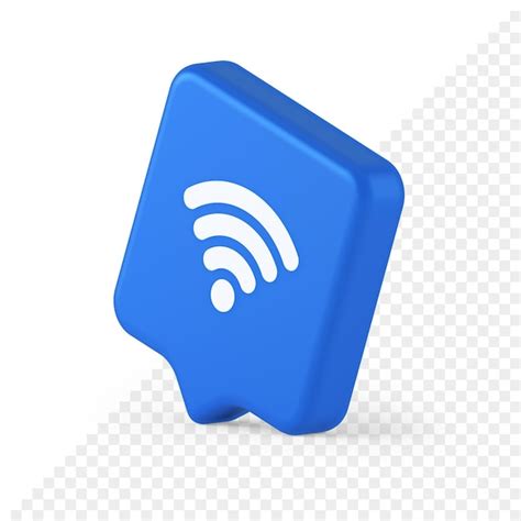 Premium Psd Wi Fi Internet Connection Button High Speed Wireless Cyberspace Digital Network 3d