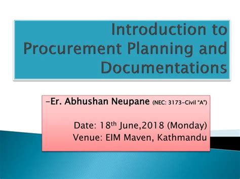 Procurement Management Practices For Hydropower Schemes In Nepal Pdf Business And Finance