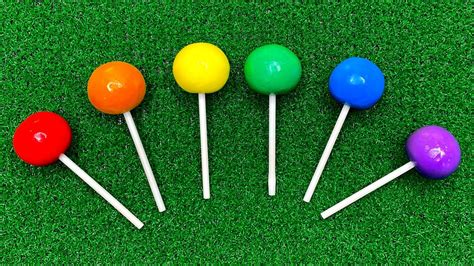 Clay Cracking Asmr Video How To Clay Cracking Rainbow Lollipop Candy 무지개 롤리팝 사탕 점토부수기 Youtube