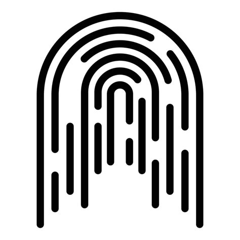 Fingerprint Identity Icon Outline Vector Finger Scan 15659759 Vector Art At Vecteezy