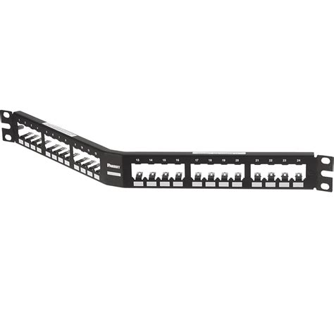 Panduit MINI COM Angled All Metal Shielded Modular Patch Panel Patch Panel Black U