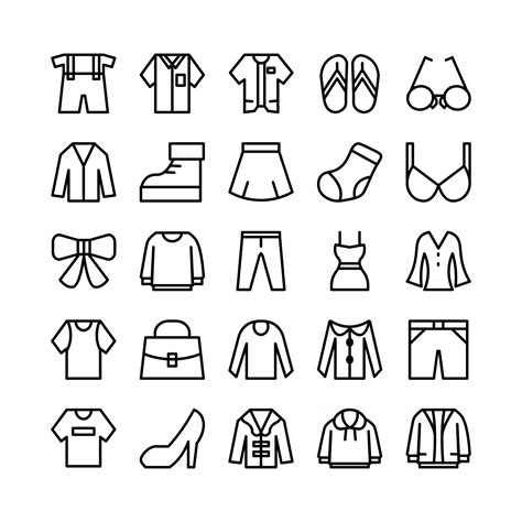 Fashion Icon Set Vector Line For Website Mobile App Presentation Social Media Suitable For User