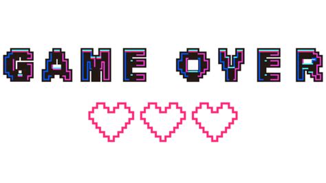 Game Over Countdown Horizontal Heart Love Game End Countdown PNG And Vector With Transparent