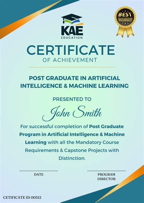 Post Graduate Program In Ai And Machine Learning Kae Education