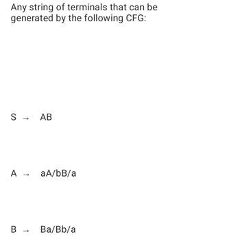 Answered Any String Generated Of Terminals That Bartleby