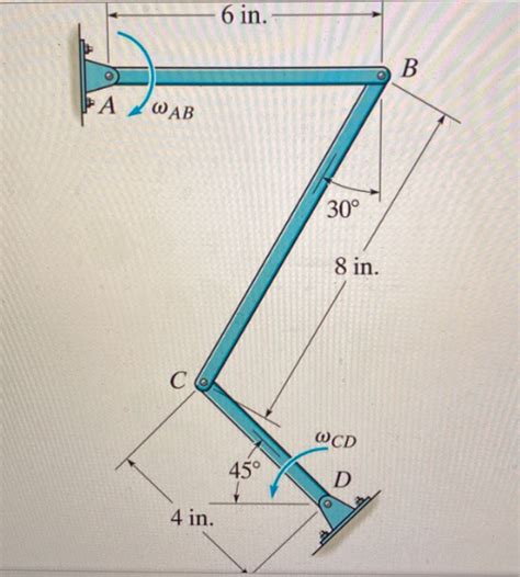 Solved If Link Cd Is Rotating At Wcd 5 Rads Determine