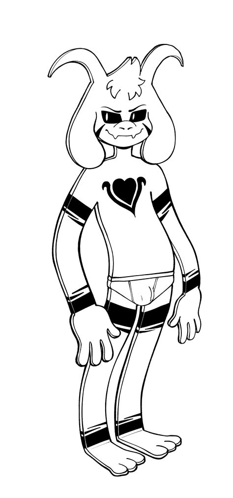 Flat Asriel In His Underwear By Paperboio On Deviantart
