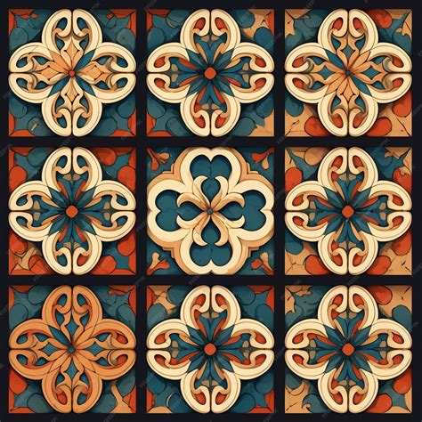 Detailed Patterns Inspired By Classical Art Premium Ai Generated Vector