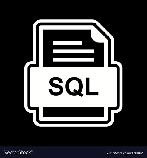 Sql File Document Icon Royalty Free Vector Image