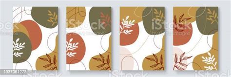 소셜 미디어 스토리 및 포스트 템플릿 벡터 세트입니다 추상 모양은 텍스트와 이미지에 대한 꽃과 복사 공간으로 배경을 다룹니다