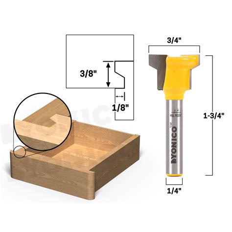 Joinery Reversible Glue Joint Reversible Drawer Front Joint Router Bit Shank