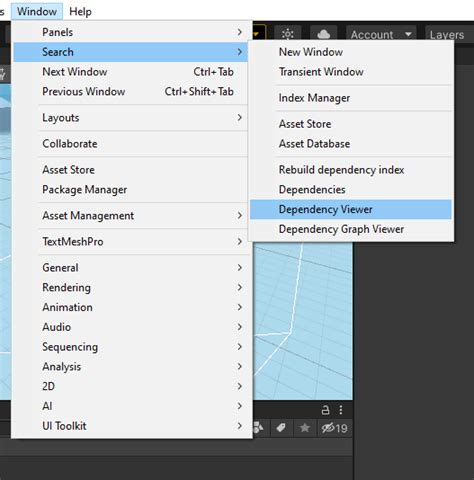 Dependency Viewer Unity Technologies Unity Search Extensions GitHub Wiki