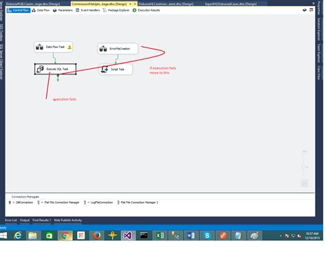 Ssis If Execute Sql Task Is Non Executed Move To Next Process Stack Overflow