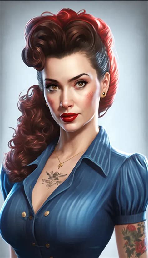 Rockabilly Pin Up Girls Midjourney Prompt Promptbase