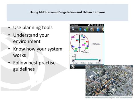Ppt Using Gnss Around Vegetation And Urban Canyons Best Practice Guide Powerpoint